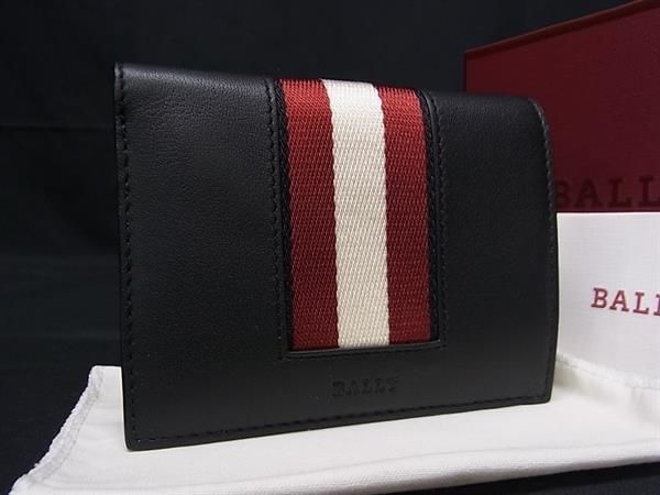 ■新品■未使用■ BALLY バリー レザー 二つ折り 財布 ウォレット 札入れ メンズ ブラック系 FA1159