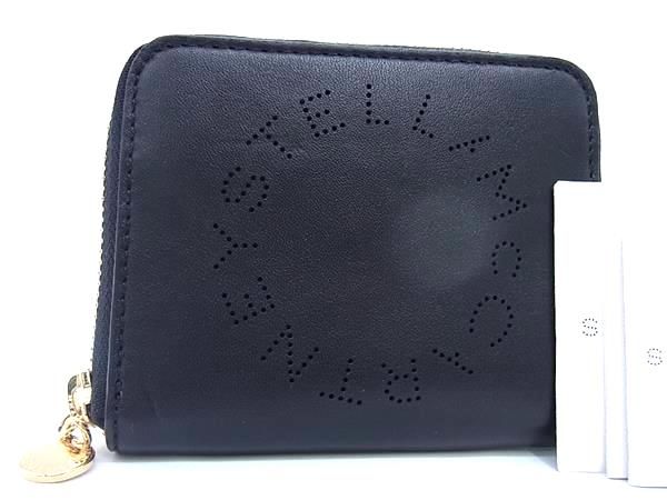■極美品■ STELLA McCARTNEY ステラ マッカートニー レザー ケース カードケース 小銭入れ カード入れ ブラック系 FA4125