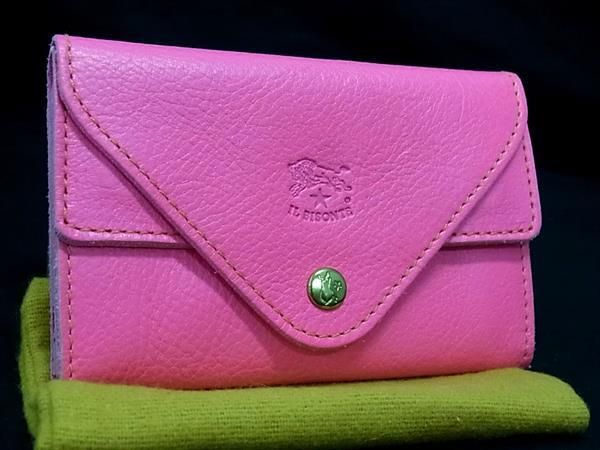 ■新品■未使用■ IL BISONTE イルビゾンテ レザー ケース パース 小銭入れ レディース ピンク系 FA7845