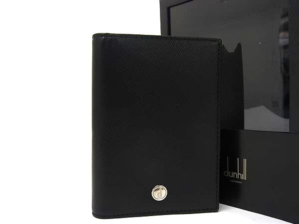■新品■未使用■ dunhill ダンヒル レザー カードケース カード入れ 名刺入れ メンズ ブラック系 FA9944