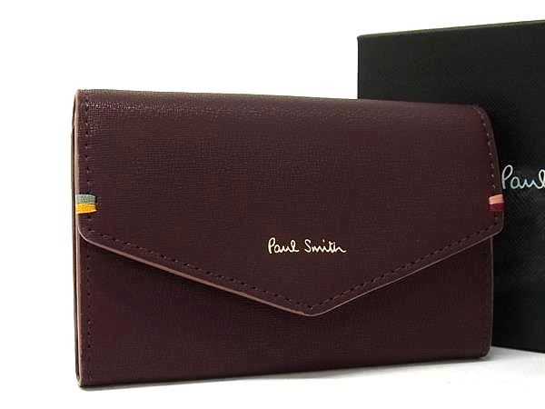 ■新品■未使用■ Paul Smith ポールスミス レザー ケース パース 小銭入れ レディース ボルドー系 FA9975
