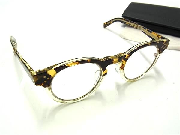 ■極美品■ Mr.Leight ミスターライト 12KG 46□23 べっ甲調 メガネ めがね 眼鏡 レディース ブラウン系×レンズ クリア FB9750