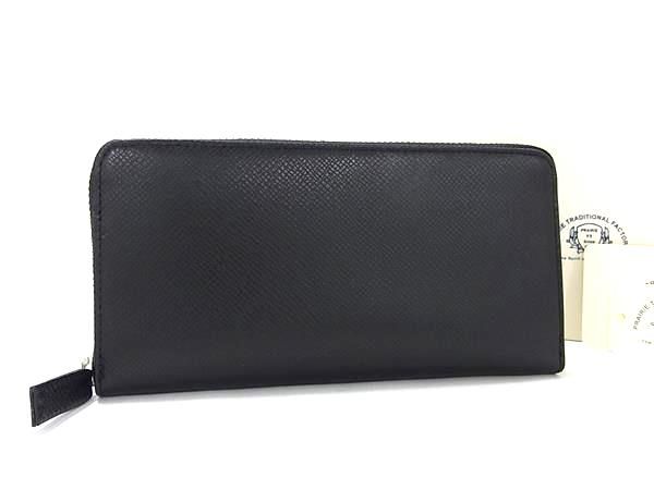 ■新品■未使用■ PRAIRIE TRADITIONAL FACTORY プレリー レザー ラウンドファスナー 長財布 小銭入れ ウォレット ブラック系 FC0075