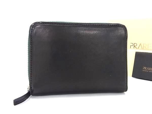 ■新品同様■ PRARE プレリー シープスキン ケース パース カードケース 小銭入れ ブラック系 FC0084