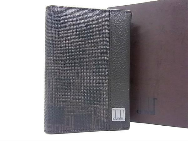 ■極美品■ dunhill ダンヒル PVC カードケース カード入れ 名刺入れ メンズ ブラック系 FC5988