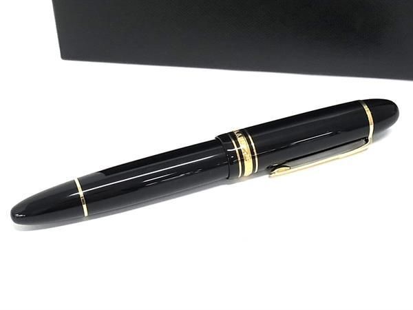 ■極美品■ MONT BLANC モンブラン マイスターシュテュック ペン先 18K 750 18金 万年筆 筆記用 ステーショナリー ブラック系 FC9053