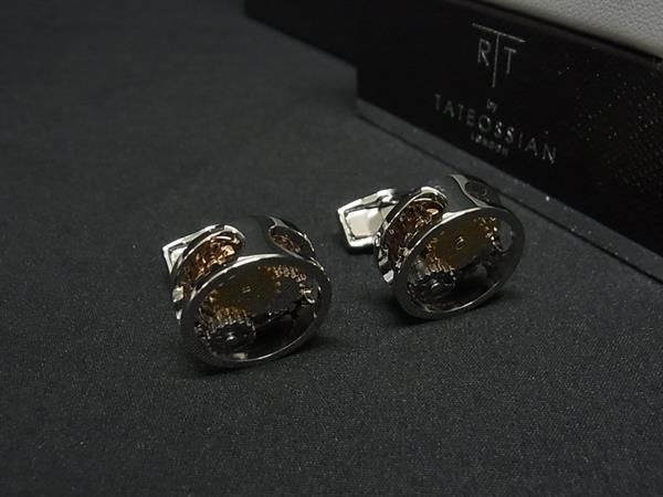 ■新品同様■ TATEOSSIAN タテオシアン ギアガーデン カフリンクス カフスボタン アクセサリー 紳士 メンズ シルバー系 FC9957