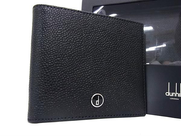 ■新品■未使用■ dunhill ダンヒル レザー 二つ折り 財布 ウォレット メンズ ブラック系 FD4014