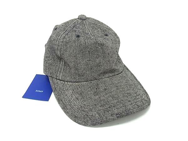 ■新品■未使用■ ESSAY エッセイ LONGBRIM B.B CAP ウール50%×リネン50% キャップ 帽子 メンズ レディース グレー系 FD8596