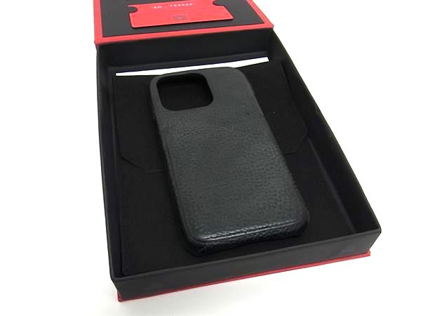 ■美品■ BONAVENTURA ボナベンチュラ レザー iPhoneカバー スマホケース iPhone14Pro対応 ブラック系 FD8681