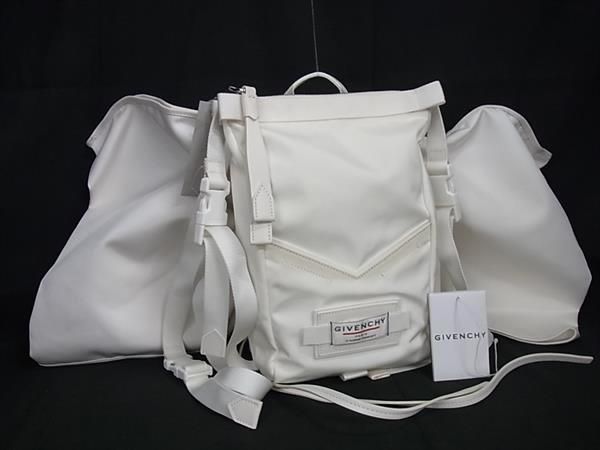 ■極美品■ GIVENCHY ジバンシィ ウイング ダウンタウン ナイロン リュックサック バックパック ホワイト系 FE2959