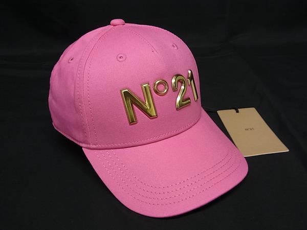 ■新品■未使用■ N°21 ヌメロヴェントゥーノ コットン100％ 帽子 キャップ レディース ピンク系 FE3123