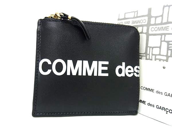 ■新品■未使用■ COMME des GARCONS コムデギャルソン レザー 総柄 ケース パース 小銭入れ メンズ ブラック系 FE3203