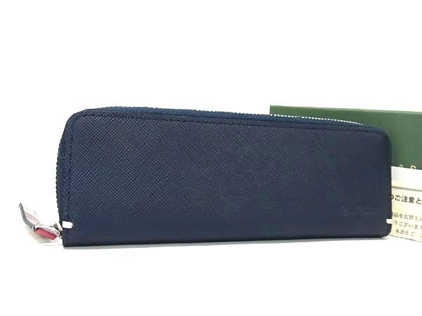 ■新品■未使用■ Paul Smith ポールスミス マルチストライプ レザー ペンケース ペン入れ ステーショナリー ネイビー系 FE3221