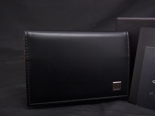 ■美品■ dunhill ダンヒル レザー パスケース カードケース 定期入れ カード入れ レディース ブラック系 FE8790