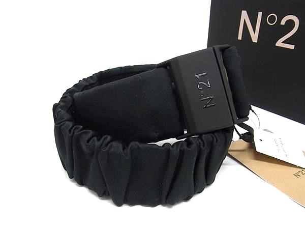 ■極美品■ N°21 ヌメロヴェントゥーノ ポリエステル100％ ベルト サイズ 40 レディース ブラック系 FF3424