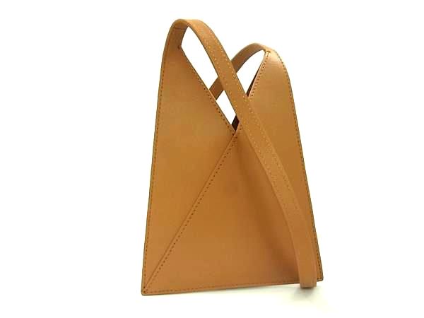 ■新品同様■ MM6 Maison エムエムシックス メゾン マルジェラ ジャパニーズ レザー ワンショルダーバッグ ブラウン系 FF6358