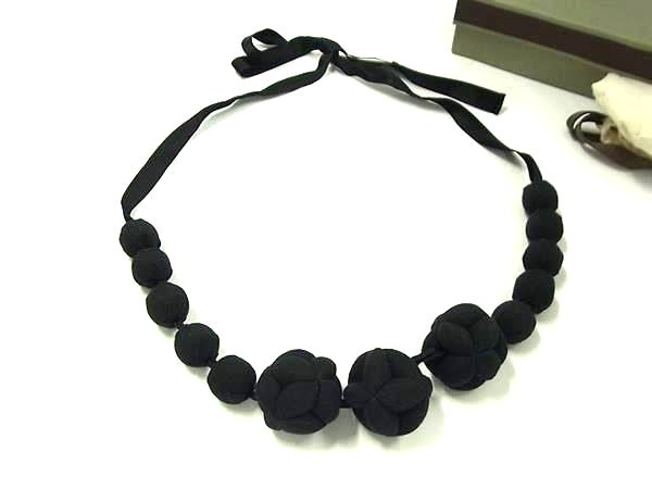 ■極美品■ MARNI マルニ キャンバス ロング ネックレス アクセサリー レディース ブラック系 FF7736