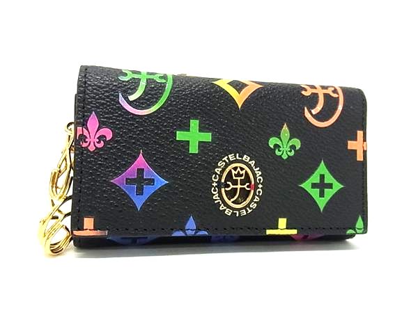 ■新品■未使用■ CASTELBAJAC カステルバジャック ジェルマン レザー 4連 キーケース ケース 鍵入れ ブラック系 FG5246