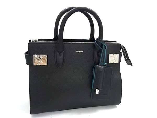 ■新品■未使用■ PELLE MORBIDA ペッレ モルビダ レザー ハンドバッグ トート 手提げ 手持ちかばん レディース ブラック系 FG8951