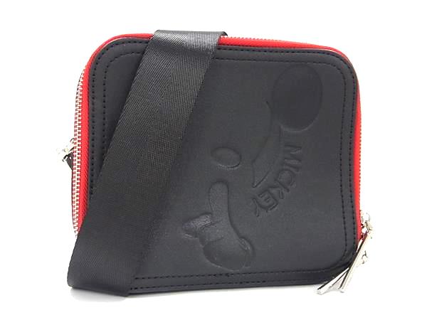 ■新品■未使用■ Samantha Vega サマンサベガ ディズニーコラボ レザー ショルダーバッグ ブラック系×レッド系×イエロー系 FH1215