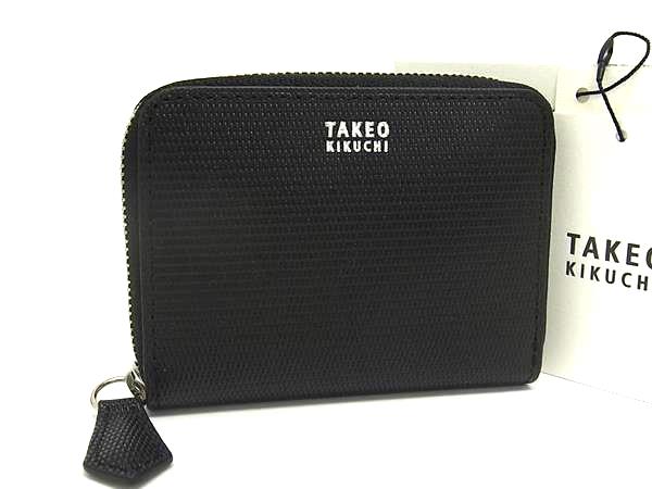 ■新品■未使用■ TAKEO KIKUCHI タケオキクチ レザー ケース パース 小銭入れ メンズ ブラック系 FH5222