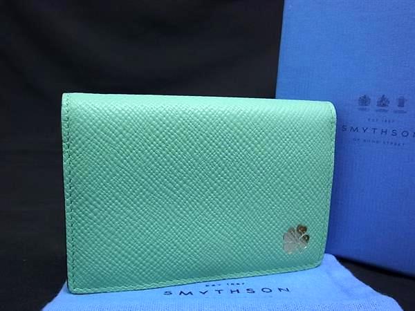 ■新品■未使用■ SMYTHSON スマイソン レザー カードケース カード入れ 名刺入れ レディース ライトグリーン系 FH7345