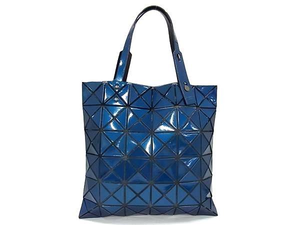 ■極美品■ BAO BAO ISSEY MIYAKE バオバオイッセイミヤケ ルーセント PVC ハンドバッグ トートバッグ レディース ブルー系 FI8980