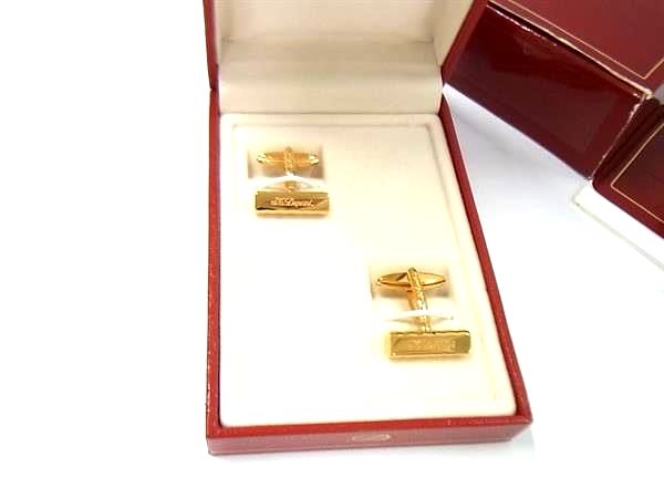 ■極美品■ S.T.Dupont エス･テー･デュポン カフリンクス カフスボタン メンズ ゴールド系 FJ0298