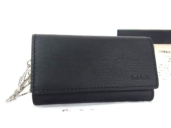 ■新品■未使用■ Paul Smith ポールスミス レザー 4連 キーケース 鍵入れ メンズ レディース ブラック系 FJ2944