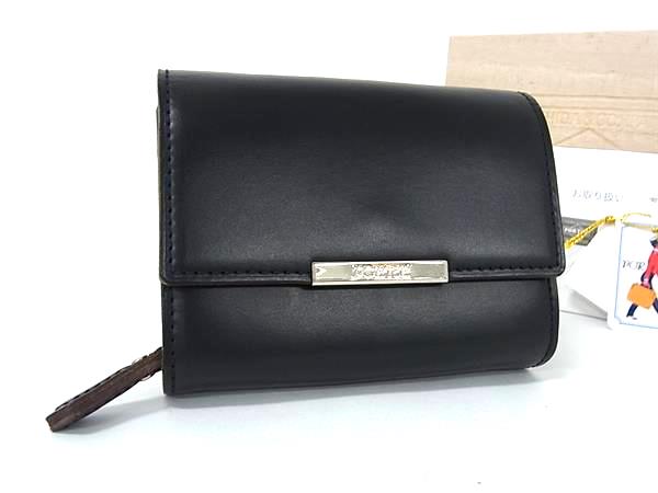 ■新品同様■ PORTER ポーター レザー 二つ折り ケース パース 小銭入れ ブラック系 FJ5648
