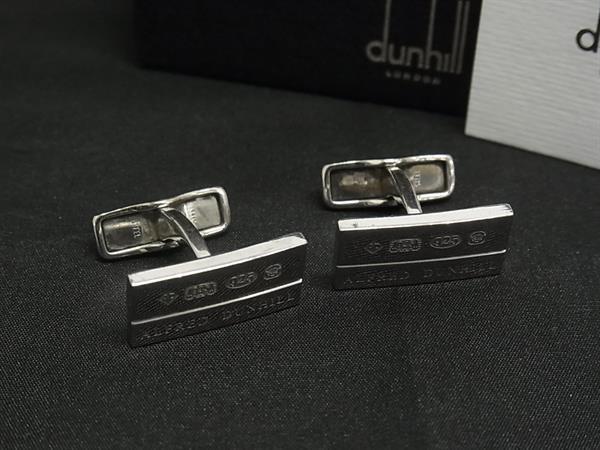 ■美品■ dunhill ダンヒル SV925 カフリンクス カフスボタン アクセサリー 紳士 メンズ シルバー系 FJ5685