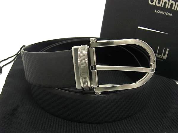 ■新品■未使用■ dunhill ダンヒル レザー ベルト 表記サイズ 42/107 メンズ ブラック系 FJ5714