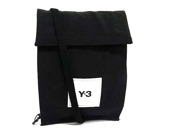 ■新品同様■ Y-3 ワイスリー ナイロン クロスボディ ショルダーバッグ 斜め掛け 肩掛け メンズ ブラック系 FJ6697