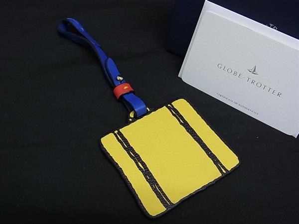 ■極美品■ GLOBE TROTTER グローブトロッター ピーナッツ コラボ レザー スーツケースチャーム キーホルダー マルチカラー FJ7548