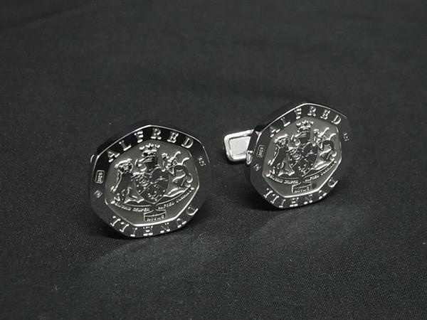 ■美品■ dunhill ダンヒル SV925 カフスボタン カフスリンクス アクセサリー ビジネス 紳士 メンズ シルバー系 FK1831
