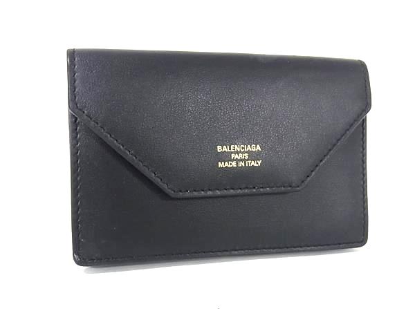 ■新品■未使用■ BALENCIAGA バレンシアガ 750324 レザー カードケース カード入れ 名刺入れ レディース メンズ ブラック系 FK7939