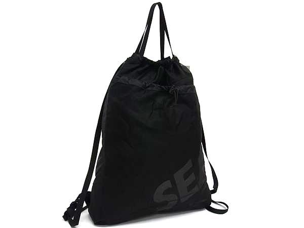 ■新品■未使用■ WIND AND SEA ウィンダンシー × Helinox ヘリノックス 23SS ジムサック ナイロン バックパック ブラック系 FL6189