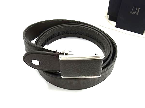 ■新品■未使用■ dunhill ダンヒル レザー ベルト 紳士 ビジネス メンズ ブラウン系 FL9456