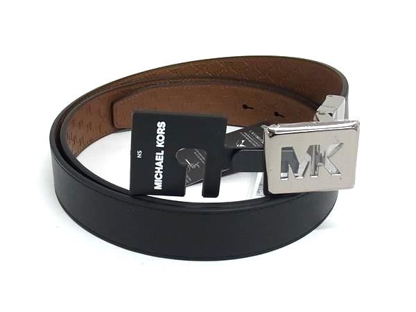 ■新品■未使用■ MICHAEL KORS マイケルコース レザー ベルト 表記サイズ NS メンズ ブラック系 FM0412