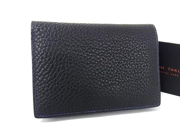 ■新品■未使用■ MAISON TAKUYA メゾンタクヤ レザー カードケース カード入れ 名刺入れ メンズ ブラック系 FM4104