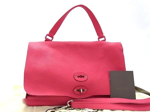 ■新品■未使用■ ZANELLATO ザネラート ポスティーナ レザー 2WAY ハンドバッグ ショルダー 肩掛け レディース ピンク系 FM4484