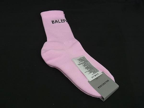 ■新品■未使用■ BALENCIAGA バレンシアガ コットン×ナイロン 表記サイズ S 靴下 ソックス ピンク系 FM6252