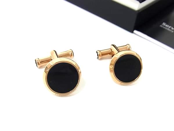 ■新品同様■ MONT BLANC モンブラン オニキス カフスボタン カフリンクス アクセサリー ビジネス 紳士 メンズ  ブラック系 FM6708