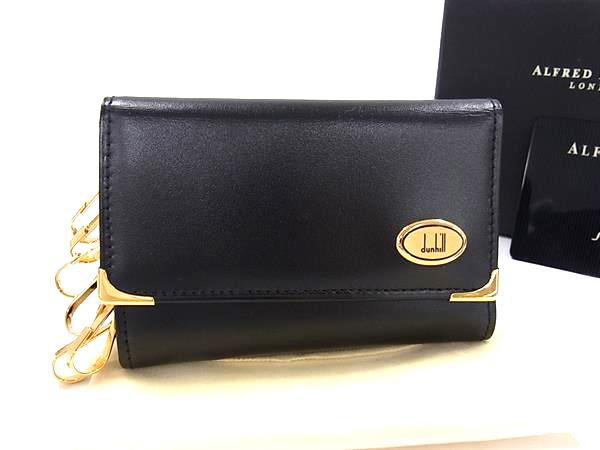 ■新品■未使用■ dunhill ダンヒル レザー 6連 キーケース 鍵入れ ブラック系×ゴールド系 FN0005