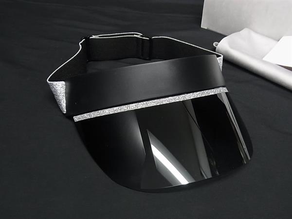 ■新品■未使用■ JIMMY CHOO ジミーチュウ サンバイザー 帽子 レディース ブラック系 FN0822