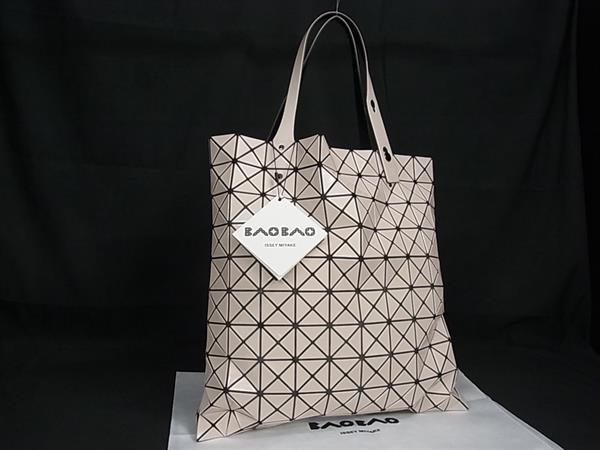 ■新品同様■ BAO BAO ISSEY MIYAKE バオバオイッセイミヤケ プリズム PVC ハンドバッグ トートバッグ ピンクベージュ系 FN1661