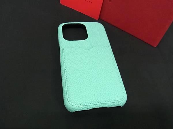 ■極美品■ BOTTEGA VENETA ボッテガヴェネタ iPhone 15 Pro 対応 アイフォンケース レディース グリーン系 FN4909