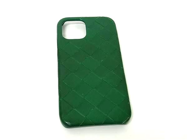BOTTEGA VENETA ボッテガヴェネタ イントレチャート レザー  iPhone12Pro 対応 アイフォンケース スマホケース グリーン系 FN6324