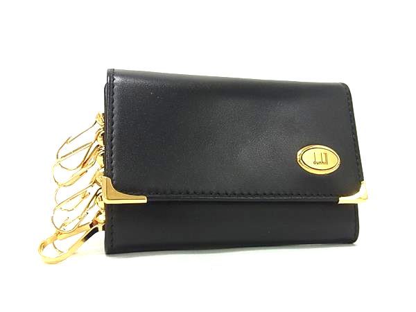 ■新品■未使用■ dunhill ダンヒル レザー 6連 キーケース 鍵入れ メンズ ブラック系 FN7677
